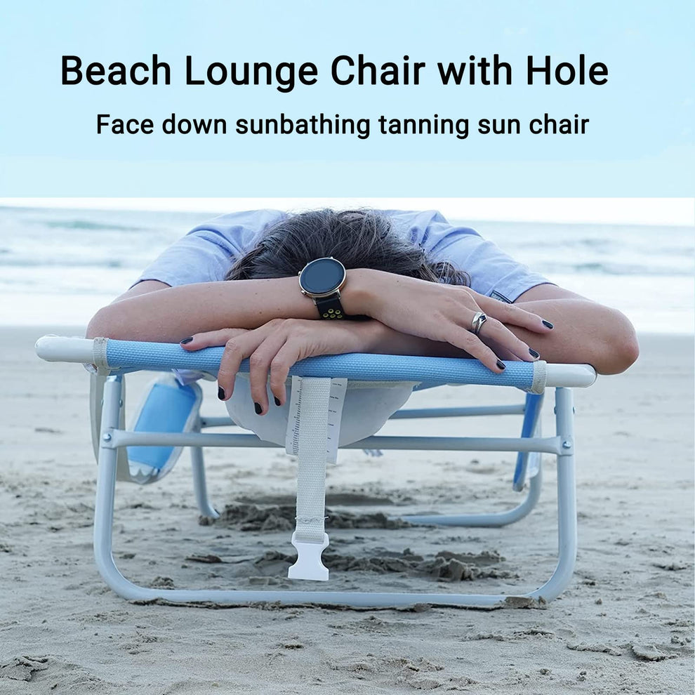 WEJOY Adjustable Tanning Sunbathing Lounge Chair With Face Down Hole ...